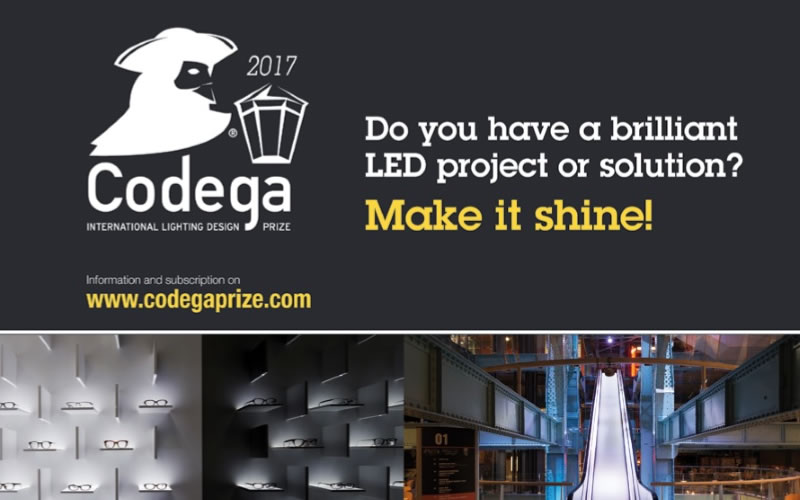 Premio Codega 2017. Il premio internazionale alle eccellenze nella luce