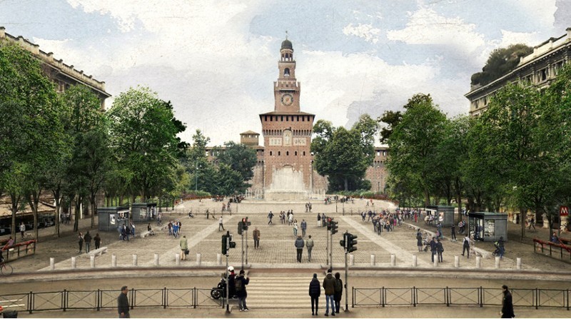 Piazza Castello a Milano: ecco come sarà. Si concretizza il progetto ...