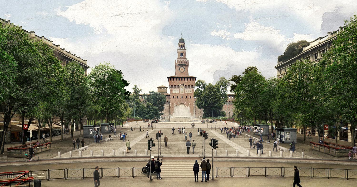 Milano, come sarà piazza Castello – p+A Gallery